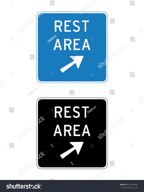 Vector Rest Area Sign Stock Vector Royalty Free 230738695 Shutterstock