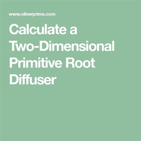 Calculate A Two Dimensional Primitive Root Diffuser Diffuser Acoustic Diffuser Calculator