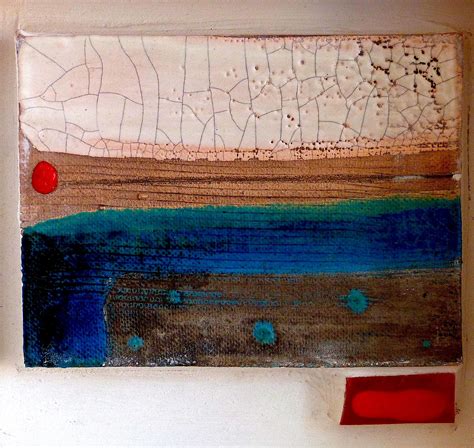 Tile Assemblage In Limed Wood Frame 2009