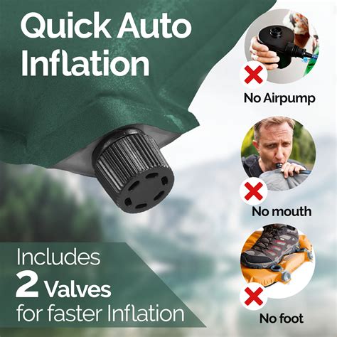 Wellax Sleeping Pad Foam Camping Mats Fast Air Self Inflating 3