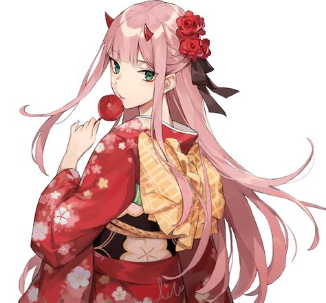 Download Zerotwo Zero Two Yukata Full Size Png Image Pngkit