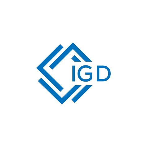 Igd Letter Logo Design On White Background Igd Creative Circle Letter