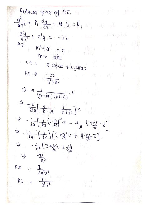 Solution Ordinary Differential Equation Practice Equations 4 Assignment Solution Of Ode Engg