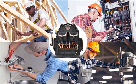 Tool Backpack With 2 Small Tool Bags Lokass Backpack Tool Bag Heavy Duty Tool Organizer