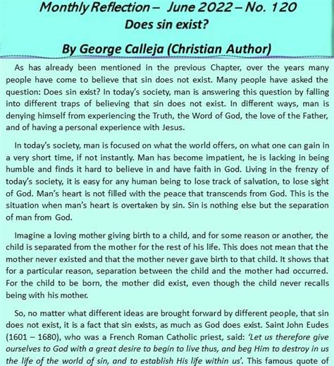 Does Sin Exist George Calleja