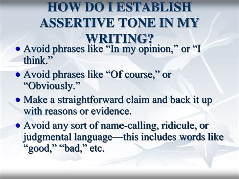 Ppt Academic Writing Requires An Assertive Tone Powerpoint Presentation Id9598556