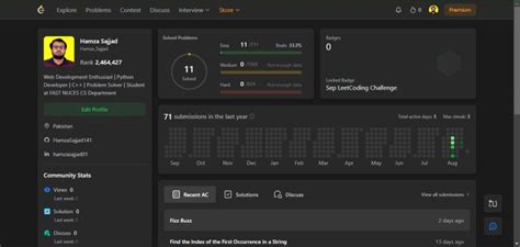 Hamza Sajjad On Linkedin Leetcode Codingjourney Github
