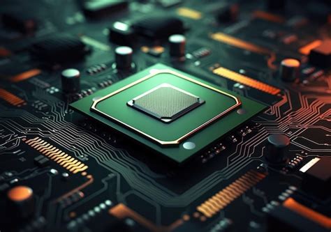 Premium AI Image Advanced Technology Concept Visualization Circuit Board CPU Processor