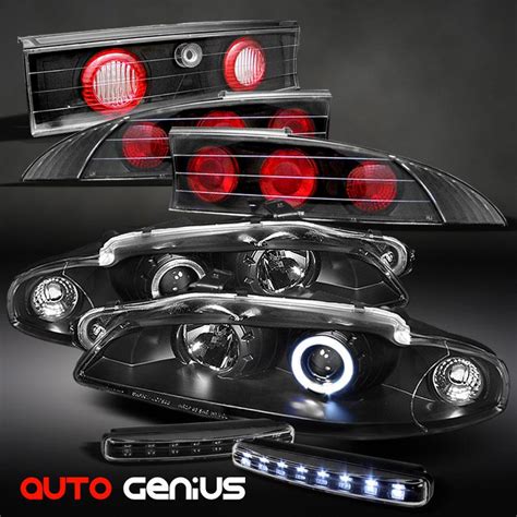 Buy 97 99 Eclipse Black Projector Headlights Altezza Tail Lights Daytime Led Drl In Rowland