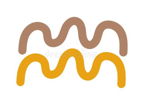 Abstract Shapes Wavy Pattern Freeform Design Stock Illustration