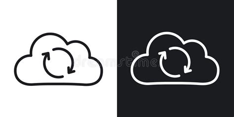 Cloud Sync Vecor Icon Set Stock Vector Illustration Of Logo 340494867