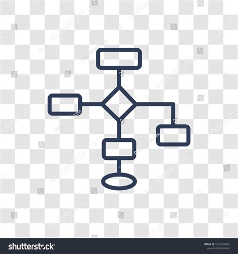 Flow Chart Icon Trendy Linear Flow Stock Vector Royalty Free 1241820016 Shutterstock