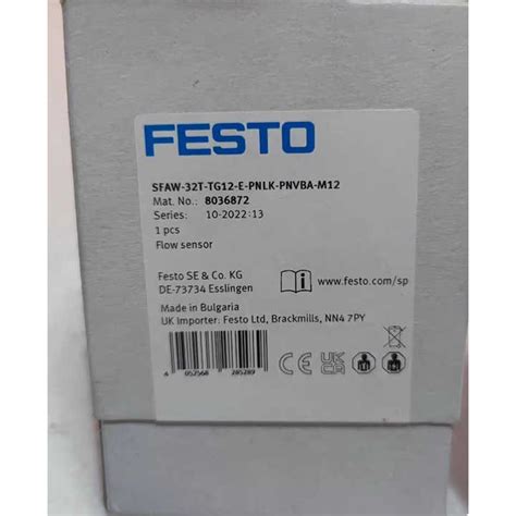 Sfaw Sensitive Water Flow Rate Sensor Festos Sfaw 32t Tg12 E Pnlk Pnvba