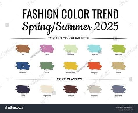 패션 컬러 트렌드 봄 여름 스톡 벡터 로열티 프리 2521858395 Shutterstock