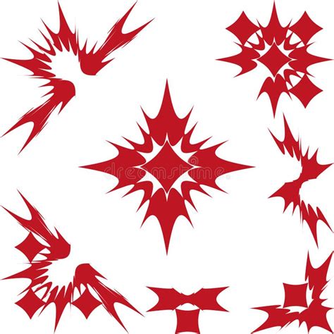 Explosive Shape Elements Burst Geometric Vector Abstract Dynamic