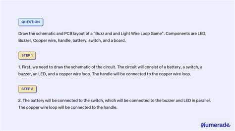 Solved Draw The Schematic And Pcb Layout Of A Buzz And And Light Wire