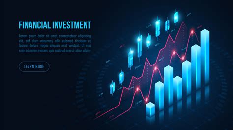 Glowing Isometric Stock Or Forex Trading Graph 1219896 Vector Art At
