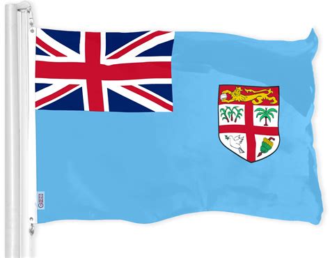 G128 Fiji Fijian Flag 3x5 Ft Liteweave Pro Series Printed 150d