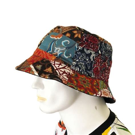 Patchwork Bucket Hat Etsy