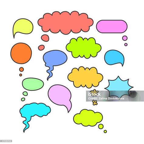 Set Of Comic Speech Bubbles Cartoon Vector Stock Illustration - Download Image Now - Art ...