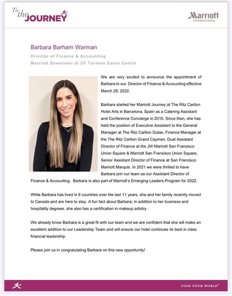 I Am Excited To Share I Am Starting A Role As Director Of Finance And Accounting At The Marriott