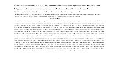 pdf new symmetric and asymmetric supercapacitors based …dspace rri