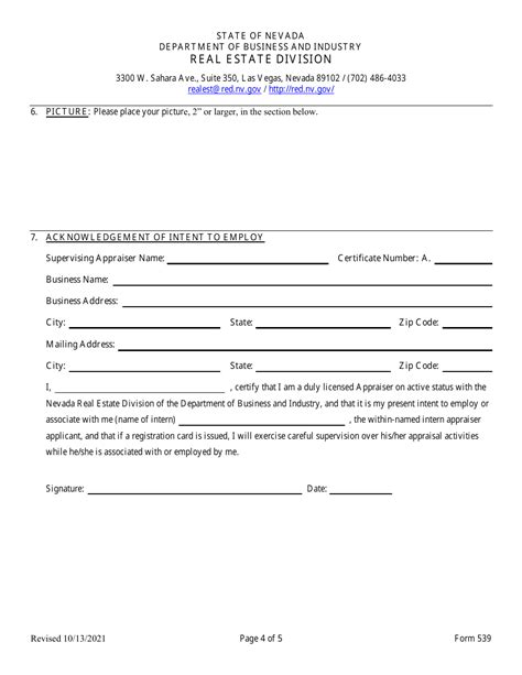 Form 539 Fill Out Sign Online And Download Fillable Pdf Nevada