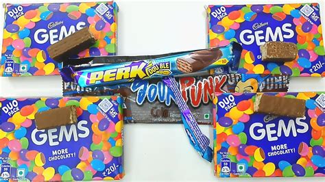 Satisfying Relaxing Video Cadbury Gems Chocolate Perk Chocolate Opening Video Yummy Candy