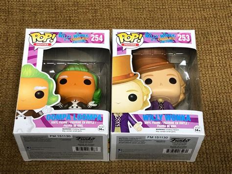 Willy Wonka Ooompa Loompa 253 And 254 Funko Pop Set W Boxes Gene Wilder