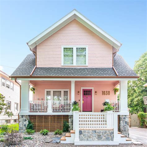 Pink Stucco Ranch Home