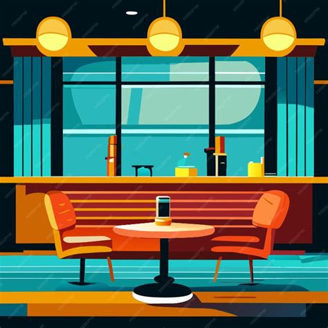 Premium Vector Service Counter No Bg Vector Illustration Cartoon