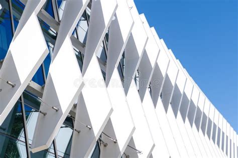 Modern Apartment Building Apartment Building With Detail View Of Building Structure Stock