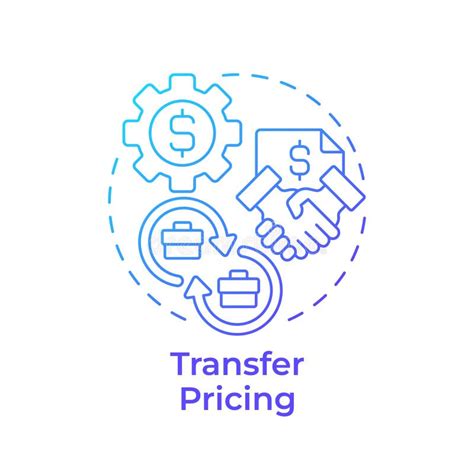 Transfer Pricing Blue Gradient Concept Icon Stock Vector Illustration
