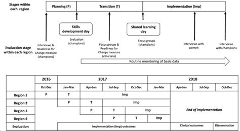 Evaluation Timeline Outlining Implementation Components This