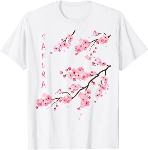 Joy Vintage Sakura Cherry Blossom Japanese Graphical Art T Shirt
