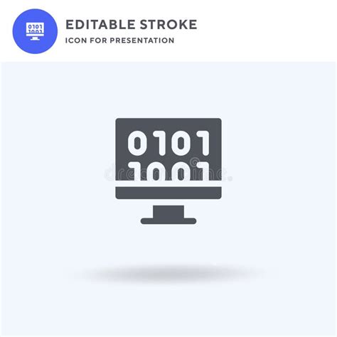 Binary Code Icon Vector Filled Flat Sign Solid Pictogram Isolated On White Logo Illustration