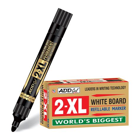 2xl Permanent Refillable Marker Pens Pack Of 12 Markers Addgel