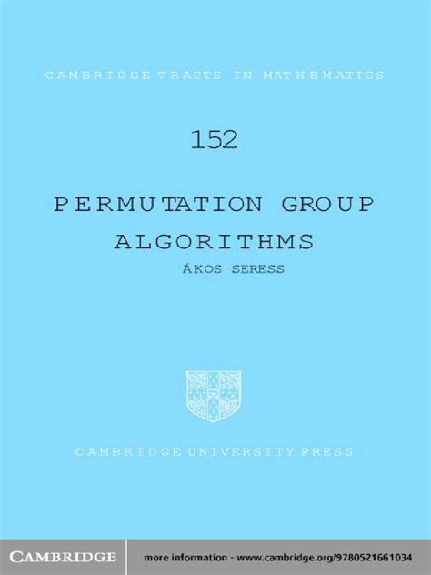 Permutation Group Algorithms Pdf Group Mathematics