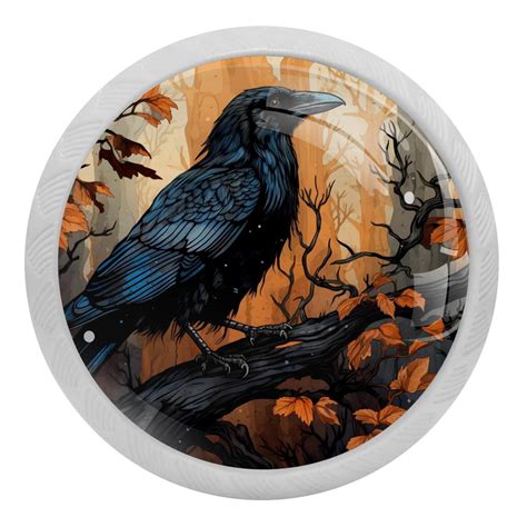 Crow Fluorescent Drawer Pulls With Screws Round 4 Pack Glow In The