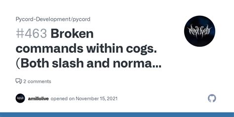 broken commands within cogs both slash and normal alongside · issue