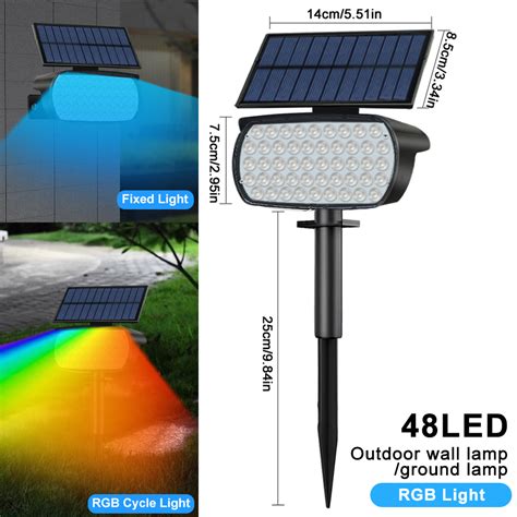 136 Led Solar Spot Landscape Lights Outdoor Waterp Grandado