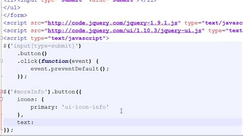 Creating Buttons With Icons Using Jquery Ui Tutorial Youtube