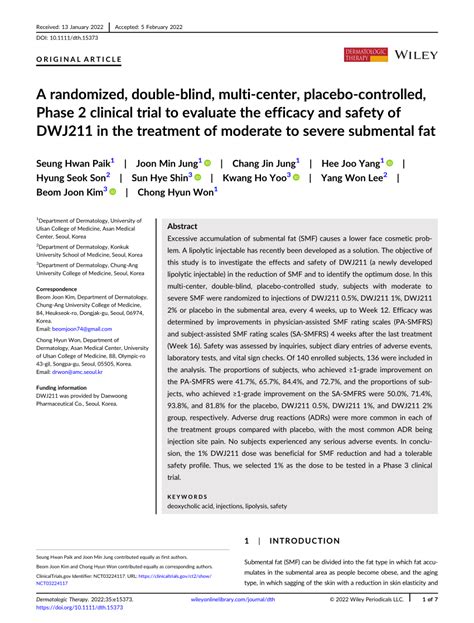 A Randomized Double‐blind Multi‐center Placebo‐controlled Phase 2 Clinical Trial To