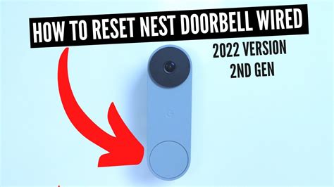 How To Factory Reset Nest Doorbell Wired 2nd Generation YouTube