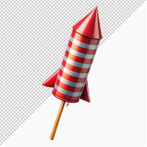 Rocket Shape Fore Cracker Premium Ai Generated Psd