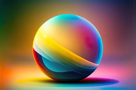 Premium Photo Colorful Sphere 3d Rendering