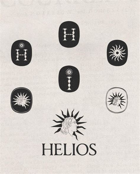 Helios Mark Sign Brand Identity Sun Star Logo Helios Logo Design