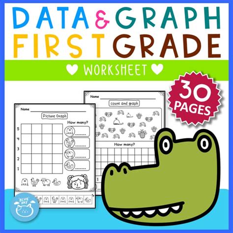 Graphing 1st Grade Worksheets By The Blue Sky Tpt