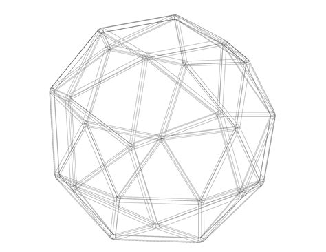 3d Wireframe Snub Cube Model Turbosquid 2176091