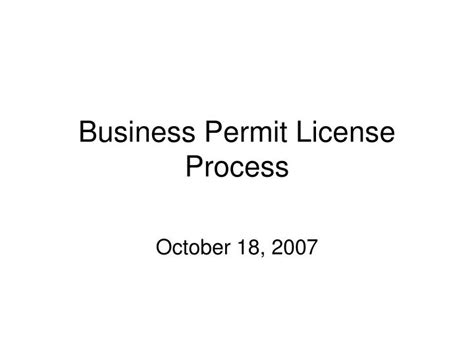 Ppt Business Permit License Process Powerpoint Presentation Free